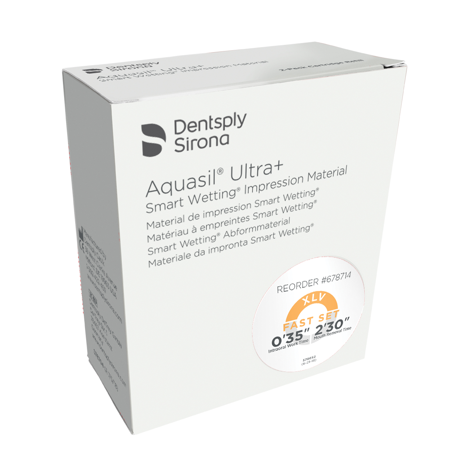Aquasil Ultra+ Fast Set XLV 2x50ml - Dentamed