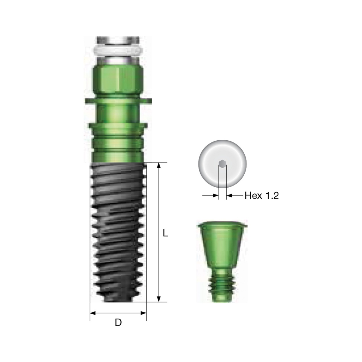 Fixtura ET III NH Standard 4 mm x 8,5 mm - Dentamed
