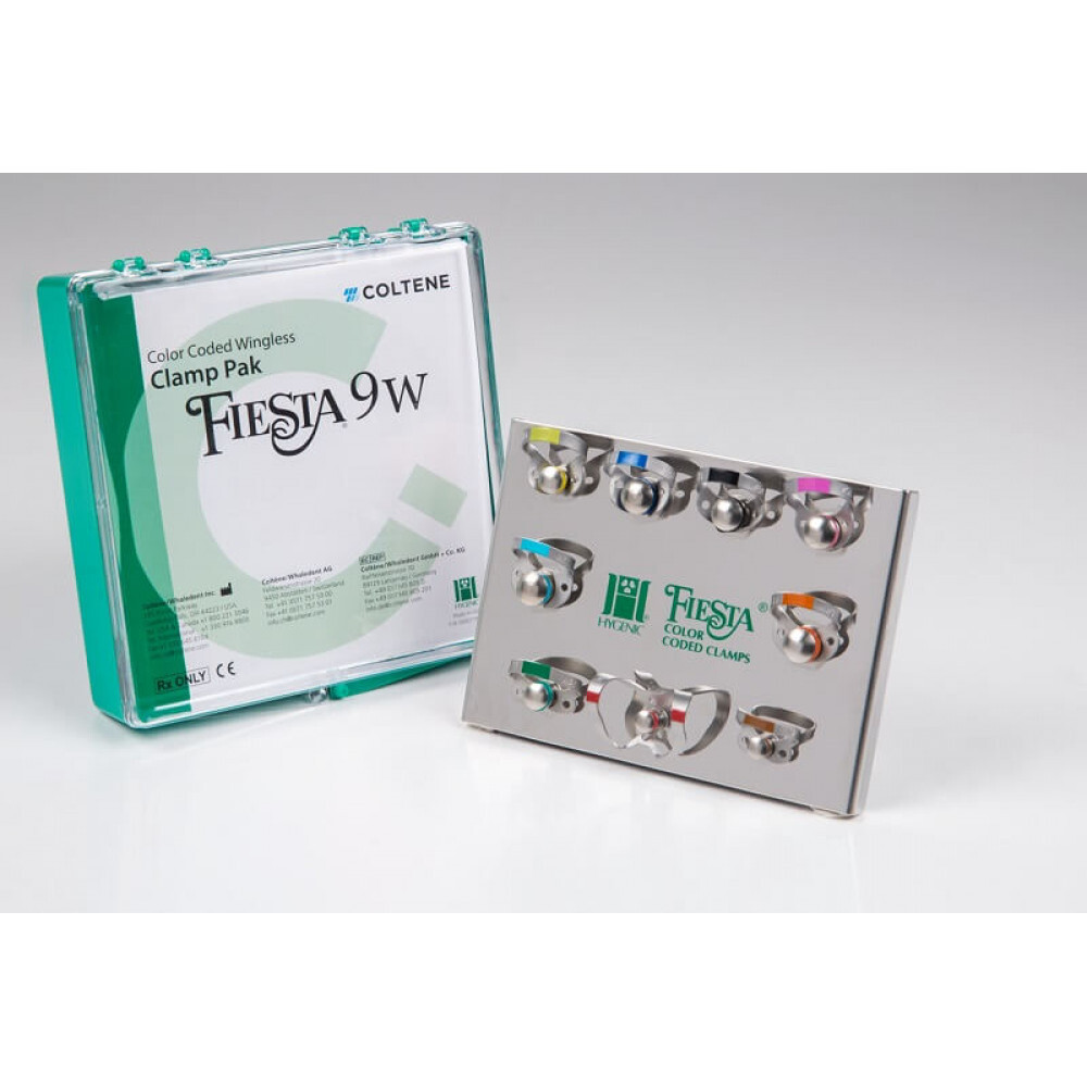 Hygenic Fiesta Clamps set - 9 matových spon bez křidélek - Dentamed