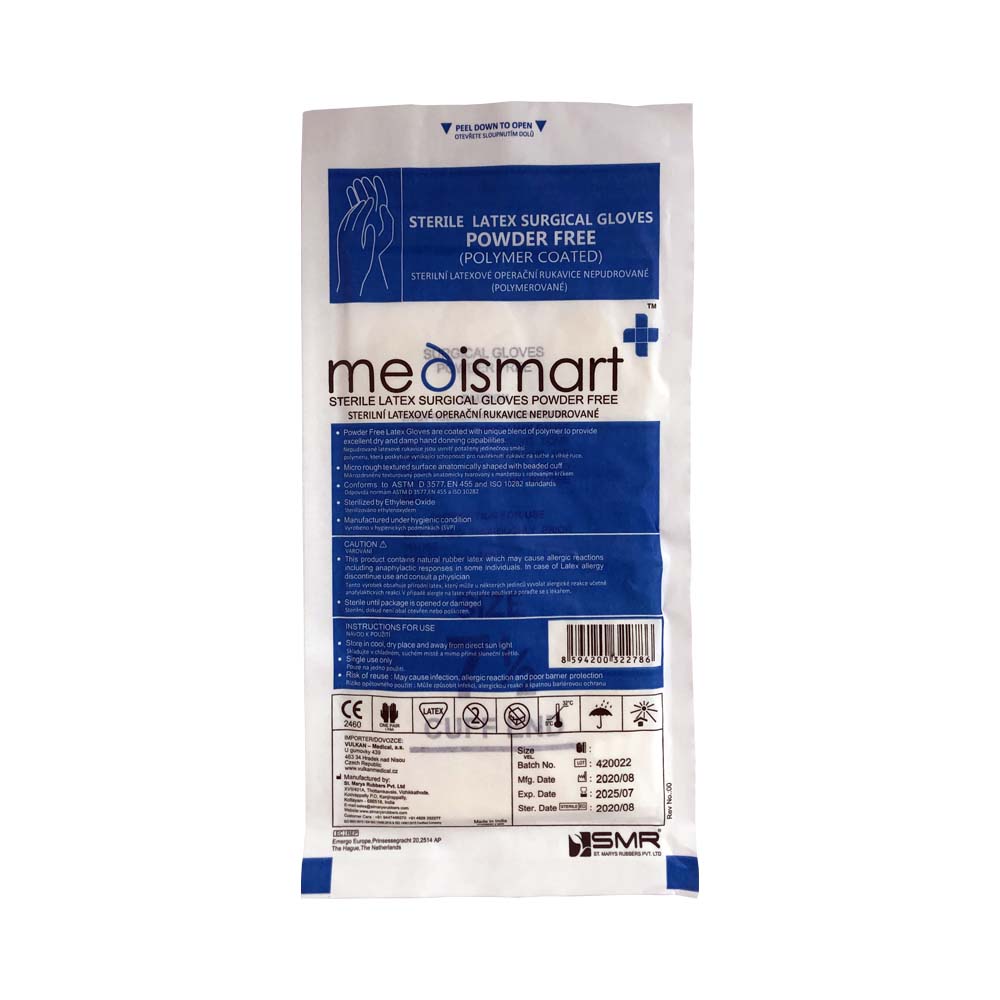 Rukavice MEDISMART sterilní č.8 1pár - Dentamed